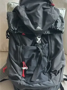 Quechua | Bags | Quechua Black Backpack With Gray Mesh Back | Poshmark